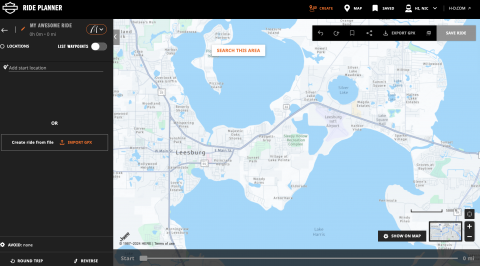 Harley-Davidson RIDEPLANNER Route/Ride Training | Lake County Florida ...